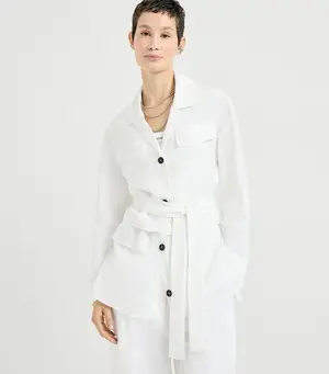 Brunello Cucinelli Twill Safari Blazer