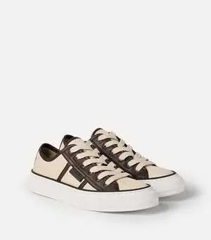 Brunello Cucinelli Techno Raffia Low-top Sneakers