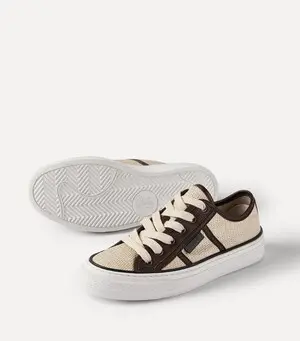 Brunello Cucinelli Techno Raffia Low-top Sneakers