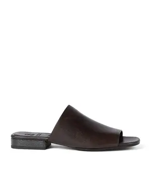 Brunello Cucinelli Leather Monili-trim Slippers
