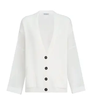 Women's Brunello Cucinelli White Cardigans