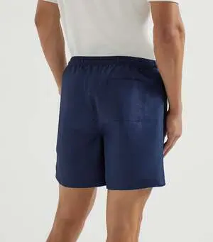 Brunello Cucinelli Embroidered Swim Shorts - Blue