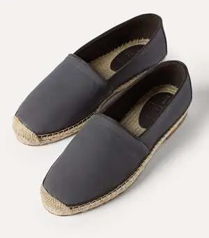Brunello Cucinelli Grained Calfskin Espadrilles - Blue