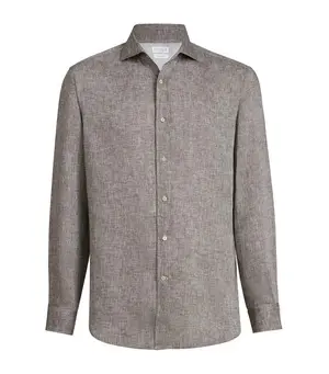 Brunello Cucinelli Linen Shirt - Brown