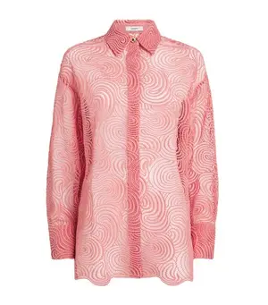 JOSEPH Nyla Corded Lace Blouse - Pink