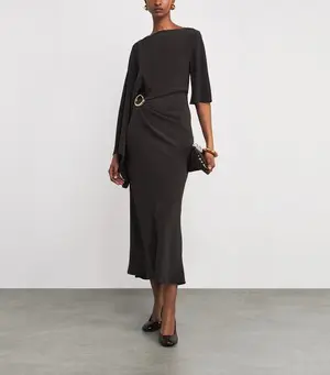JOSEPH Satin Joya Maxi Dress - Brown