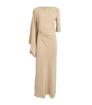 JOSEPH Satin Gathered Joya Maxi Dress - Pink