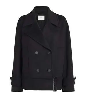 JOSEPH Wool-cashmere Weston Pea Coat - Black