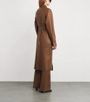 JOSEPH Nappa Leather Okabe Trench Coat