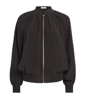 JOSEPH Satin Mira Bomber Jacket