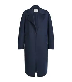 JOSEPH Double-faced Cashmere Coat - Blue