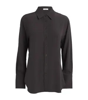 JOSEPH Silk Joe Shirt - Brown