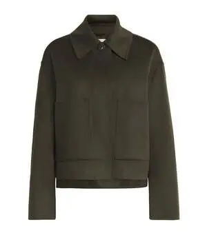 JOSEPH Wool-silk Cropped Kalaa Jacket - Green