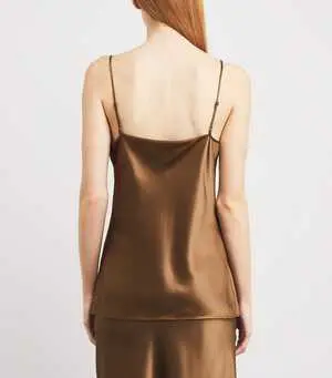 JOSEPH Silk Satin Clea Camisole - Brown