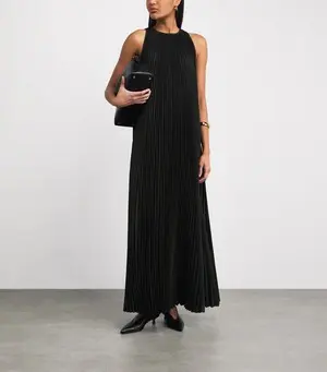 JOSEPH Pleated Chenes Maxi Dress