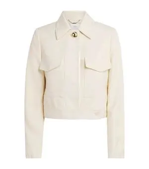 JOSEPH Renoir Cropped Jacket - Beige
