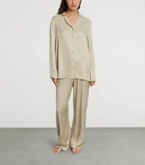 Hanro Stripe Long-sleeve Pyjama Shirt