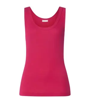 Hanro Cotton-blend Tank Top - Red