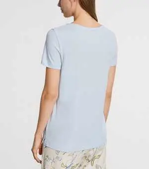 Hanro Cotton-modal Short-sleeve T-shirt - Blue