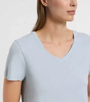 Hanro Cotton-modal Short-sleeve T-shirt - Blue