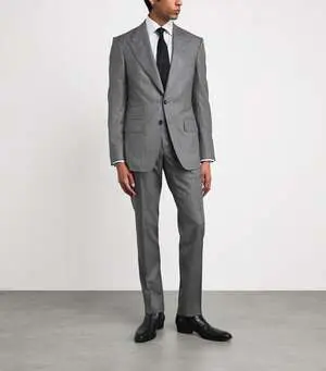 TOM FORD Wool Check Shelton 2-piece Suit - Black