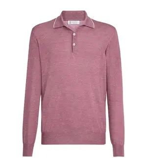 Brunello Cucinelli Cashmere-silk-hemp Polo Shirt