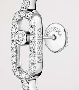 Messika Move Uno White Gold And Diamond Pavé Single Earring