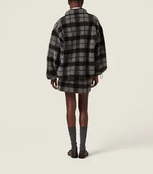Miu Miu Fleece Check Mini Skirt