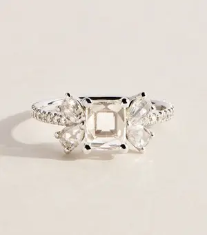 SUZANNE KALAN Gold And Diamond Butterfly Ring - White