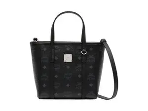 Mcm Toni Vi Shopper Mni Top Handle - Black