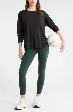 Zella Sueded High-low Long Sleeve T-shirt