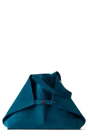 Akris Medium Ai Suede Convertible Shoulder Tote - Ottanio