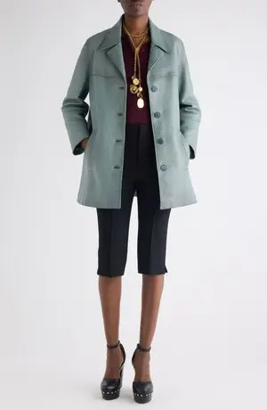 Chloé Waxy Leather Coat