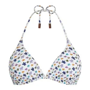 Vilebrequin Triangle Bikini Top Micro Ronde Des Tortues - White
