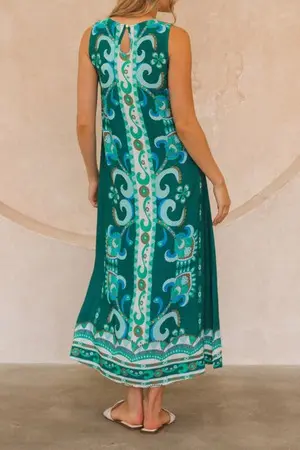 LABEL OF LOVE Paisley Printed Maxi Dress