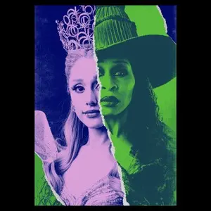 WICKED: FOR GOOD Glinda And Elphaba Tonal Poster Short Sleeve Graphic T-shirt