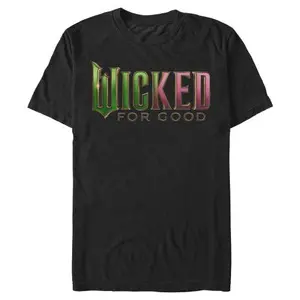WICKED: FOR GOOD Official Tonal Logo Short Sleeve Graphic T-shirt - Black