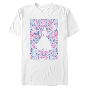 WICKED: FOR GOOD Glinda Floral Purple And Pink Poster Short Sleeve Graphic T-shirt - White