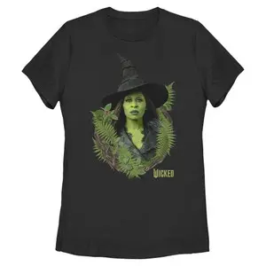 WICKED: FOR GOOD Wicked For Good Elphaba Forest Portrait Graphic T-shirt - Black
