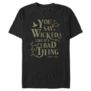 WICKED: FOR GOOD Wicked For Good You Say It Like It's A Bad Thing Graphic T-shirt - Black