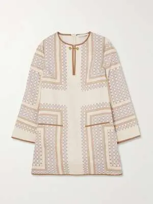 Zimmermann Printed Linen Mini Dress