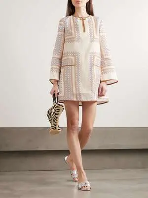 Zimmermann Printed Linen Mini Dress