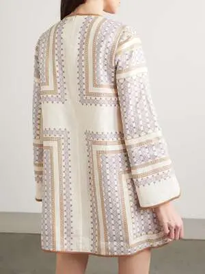 Zimmermann Printed Linen Mini Dress
