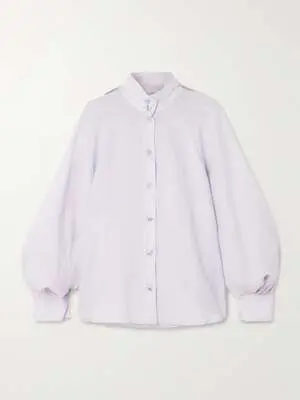 Zimmermann Billow Ramie Blouse - Lilac