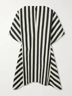 Jacquemus Moisson Striped Cotton And Silk-blend Midi Dress - Multi