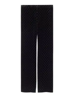 Gucci Gg Dévoré Velvet Trousers - Black