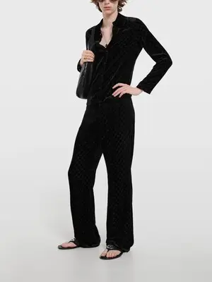 Gucci Gg Devoré Velvet Shirt - Black