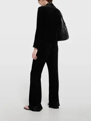 Gucci Gg Devoré Velvet Shirt - Black