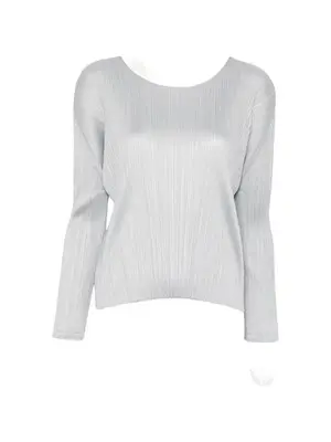 Issey Miyake Pleated Top - Grey