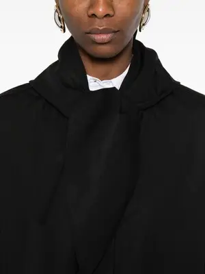 TOTEME Cotton Scarfed Blouson Jacket - Black